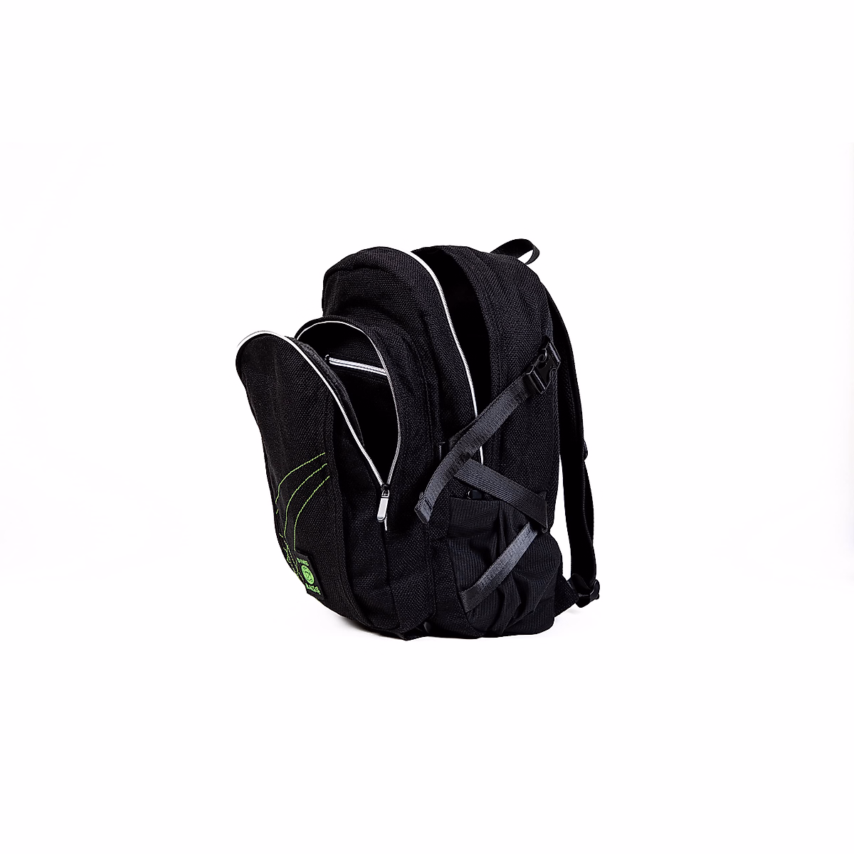 DIME BAGS Urban Hemp Backpack | Original Hemp Backpack for All Genders | Includes Secret Pocket & Removable Airtight Poly Bag (Black)