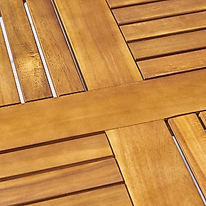 Christopher Knight Home Baia Outdoor 70" Oval Acacia Wood Dining Table, Teak