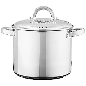 Oster Sangerfield Stainless Steel Cookware 5-Quart Pasta Pot w/Steamer & Strainer Lid