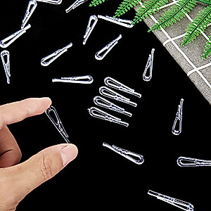 ZOEYES 2000Pcs U Shape Plastic Alligator Clips, 1.5”Transparent Plastic Clothespins, Clear Shirt Clips with Teeth for Shirts Fabric Folding Ties Socks Pants Hold Garments in Place