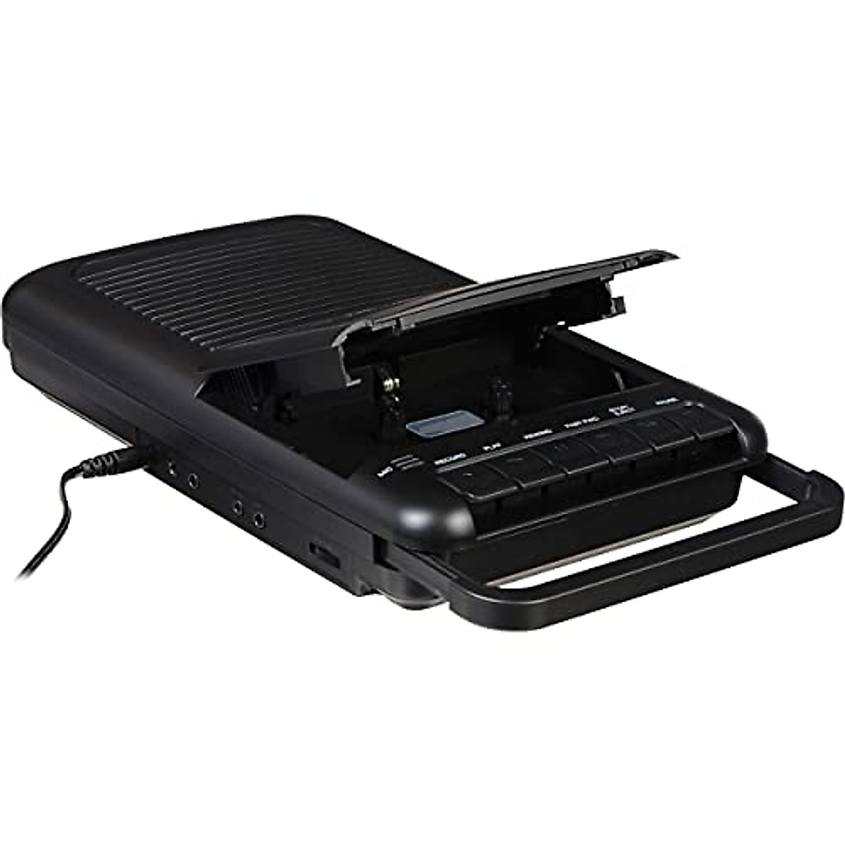 Coby CVR22 Portable Cassette Player and Tape Cassette Recorder with Built-in Microphone, Built-in handle, and One-Touch Recording with Automatic Stop - Black