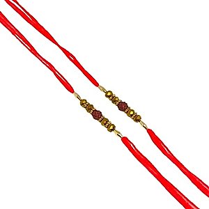 IndiaBigShop Set Of Two Rakhi, Stone & Moti, Thread. Rakhi, Raksha Bandhan Gift For Your Brother, Rakhi In Pair, Rakhi Designer, Vary Color