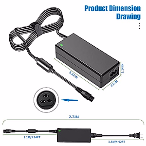 TKDY 90W Laptop Charger Power Cord, fit for DC 19V 19.5V 20V 18.5V 15V 16V Computer, for HP Dell Acer Toshiba IBM Lenovo Asus Gateway Samsung Fujitsu Notebook PC AC Adapter.