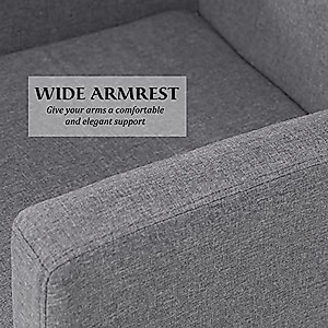 Paddie Rocking Chair Nursery Glider Rocker Chair Tall Back Upholstered Accent Armchair for Living Room Bedroom Office