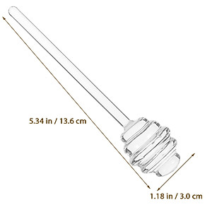 Healvian Coffee Syrup Coffee Syrup Drink Dispenser Honey Stirring Stick Household Honey Stir Stick Handle Honey Container Rod, Transparent Coffee Syrup Drink Dispenser Drink Dispenser