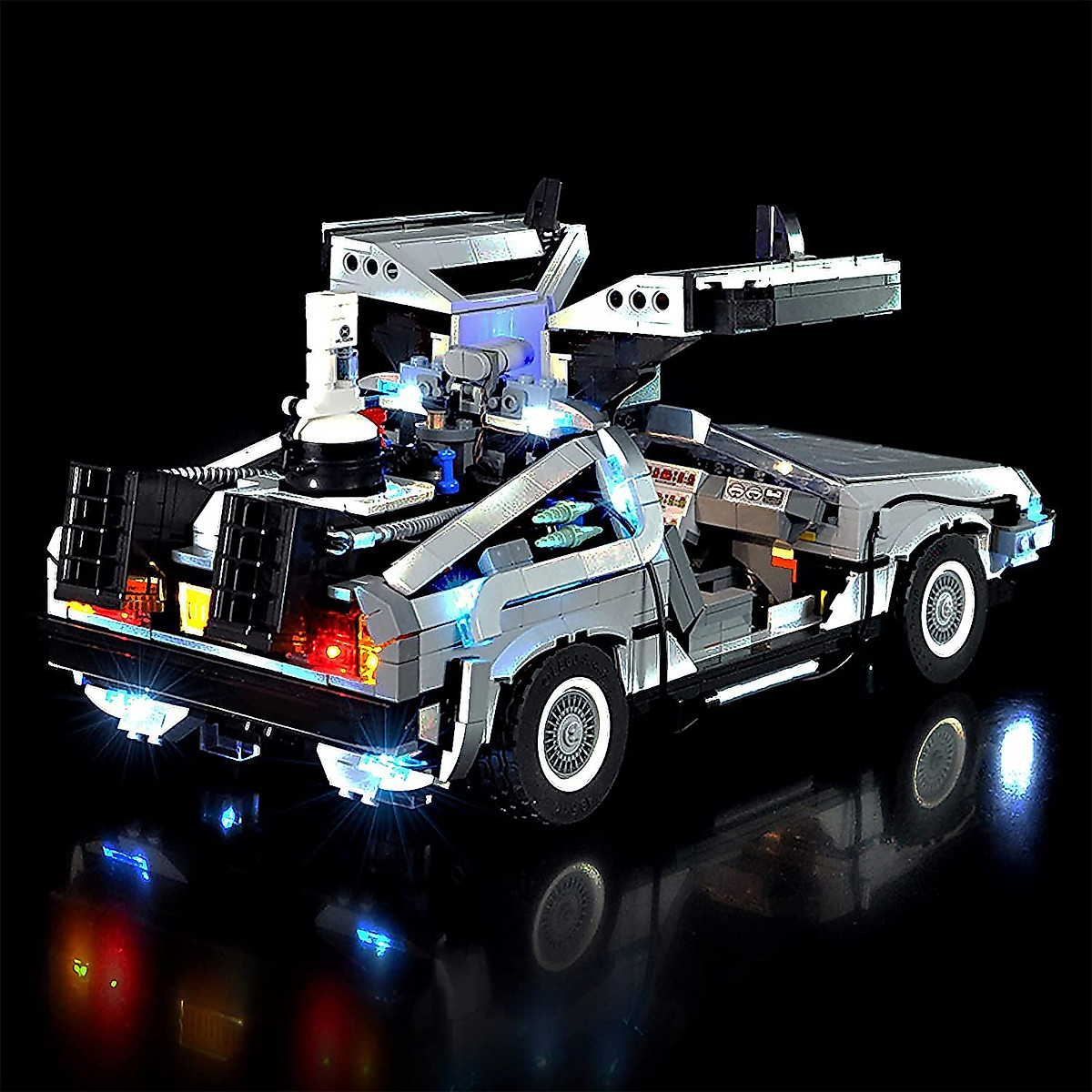 MIXIAOKIT LED Light Set Compatible with Lego 10300 Back to The Future Time Machine Delorean Building Set (NOT Included The Model Sets)
