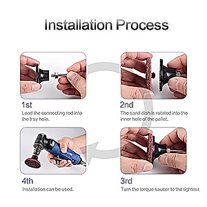 Tshya Quick Change Disc, 40 Pack 2 inch Sanding Discs, with 1/4" Roll Lock Disc Pad Holder for Die Grinder, A/O 36/60/80 Grit, Nonwoven CRS MED Fine, for Surface Preparation/Conditioning(Mix Nylon)