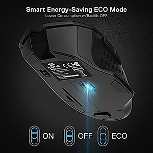 Redragon M656 Gainer Wireless Gaming Mouse, 4000 DPI 2.4Ghz Gamer Mouse w/ 5 DPI Levels, 7 Macro Buttons, Red LED Backlit & Pro Software/Drive Supported, for PC/Mac/Laptop