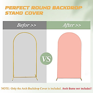 Spandex Fitted Arch Backdrop Cover Chiara Arch Cover Backdrop Fabric,2-Sided Wedding Arch Cover for Wedding Ceremony Birthday Party Baby Shower Banquet Decoration(Dusty Rose, 3.3 x 6.6 ft)