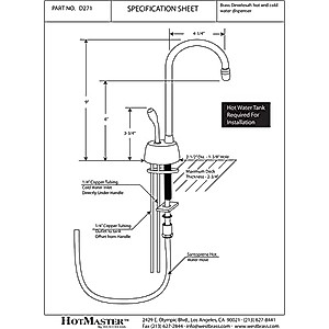 Westbrass D271-NL-07 Velosah 9" 1-Handle Hot Water Dispenser Faucet (Tank sold separately), Satin Nickel