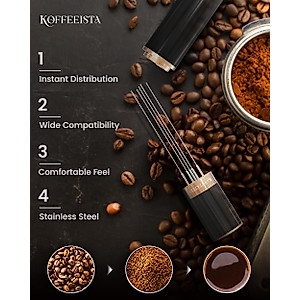 Koffeeista WDT Espresso Distribution Tool, Barista Tools 5x0.35mm Stainless Steel Needles - Easy Open/Close, Portable & Stylish Espresso Stirrer, wdt Coffee Tool, Espresso Distributor, Espresso Whisk