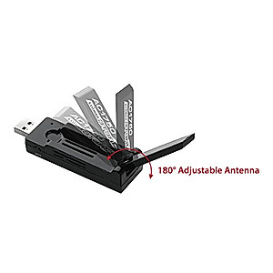Edimax Wi-Fi 5 802.11ac AC1750, Dual-Band 2.4/5GHz Adapter for PC, Wireless AC USB 3.0 Adapter Dongle w/ Foldaway Antenna, Up to 1750Mbps Transfer, Win11 Plug-n-Play, Mac OS, Linux, EW-7833UAC
