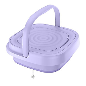 Portable Washing Machine,Foldable Mini Washing Machine,Portable Washer for Underwear,Socks,Baby Clothes,Towels,Pet Items,Apartment,Hotel,RV,Travel,Home,Dormitory,Camping,Sickroom,8L,Purple