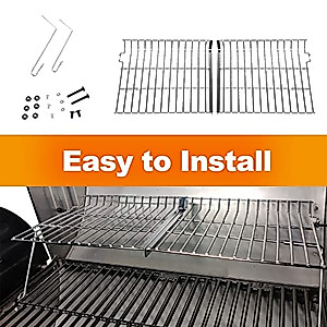 Hisencn Grill Warming Rack for Char Griller 5050 3001 5650 5072 3008 Stainless Steel Warming Rack Replacement for Gas & Charcoal Grill Char-Griller 5050 5650