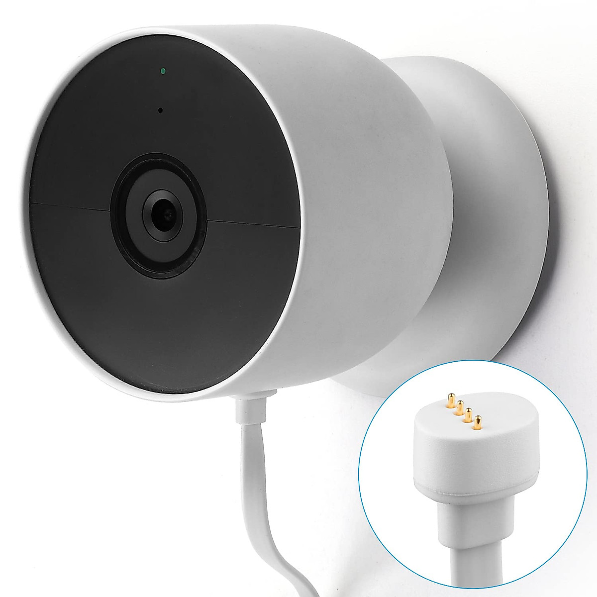 UYODM 3W Solar Panel Compatible with Google Nest Cam Outdoor or Indoor, Battery - Continuous Power Supply, IP67 Weatherproof (3PACK,White)