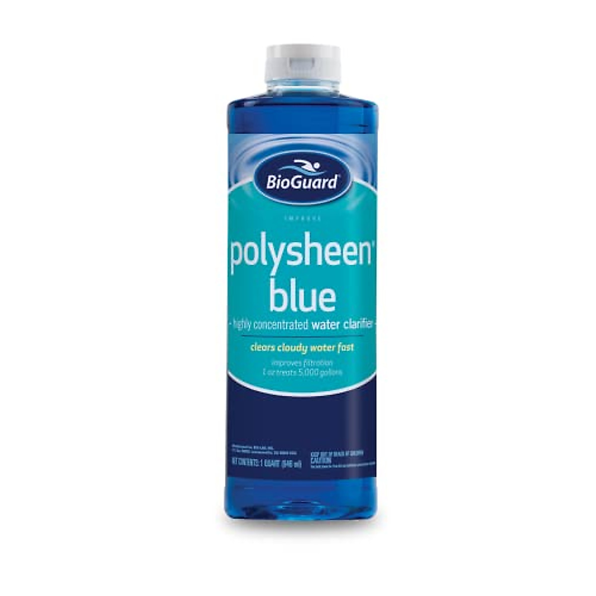 2 Pack BioGuard Polysheen Blue Swimming Pool Water Clarifier (1 Quart Bottles)