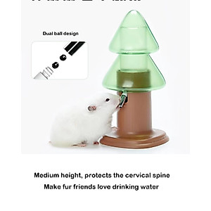 basirishi Hamster Water Bottle, 4.06oz Glass Water Bottle with Stand for Syrian Dwarf Hamsters Gerbils Mice Rats Degus Small pet Rodents, Yellow
