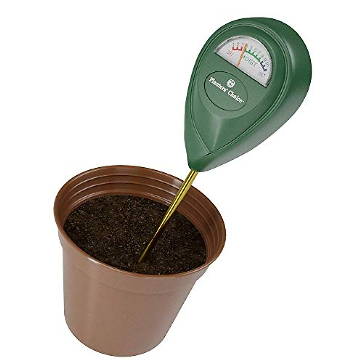Planters' Choice Indoor Plant Moisture Meter Soil Tester - No Batteries Required : Water Sensor Hydrometer for Plants : Houseplant Care - Gardening Tools - Planting Accessories