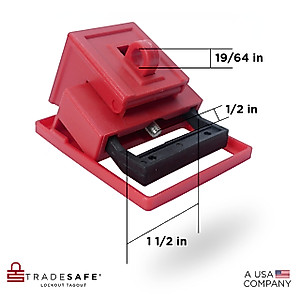 TRADESAFE Circuit Breaker Lockout Device, 3 Pack, 480/600 Volt, Clamp-on Breaker Lock Out Device, OSHA Compliant, Premium Grade, Large