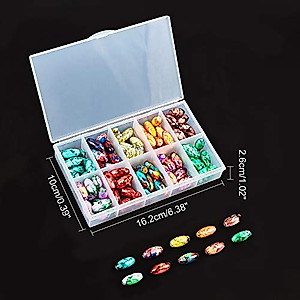 arricraft 100Pcs Baking Painted Glass Oval Beads, 22×10mm Colorful Loose Beads for Bracelets Jewelry Making(Hole: 1mm)