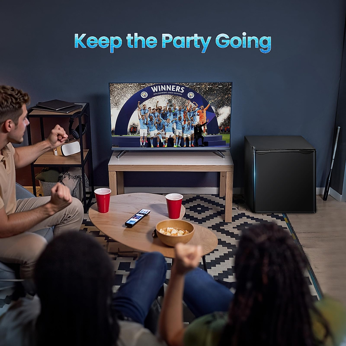 Anypro 1.84 Cu.Ft Fridge with Freezer, Single Door Refrigerator with 5 Level Temperatures and Adjustable Shelves, Energy Saving, Low Noise for Dorm, Office, Bedroom, Black