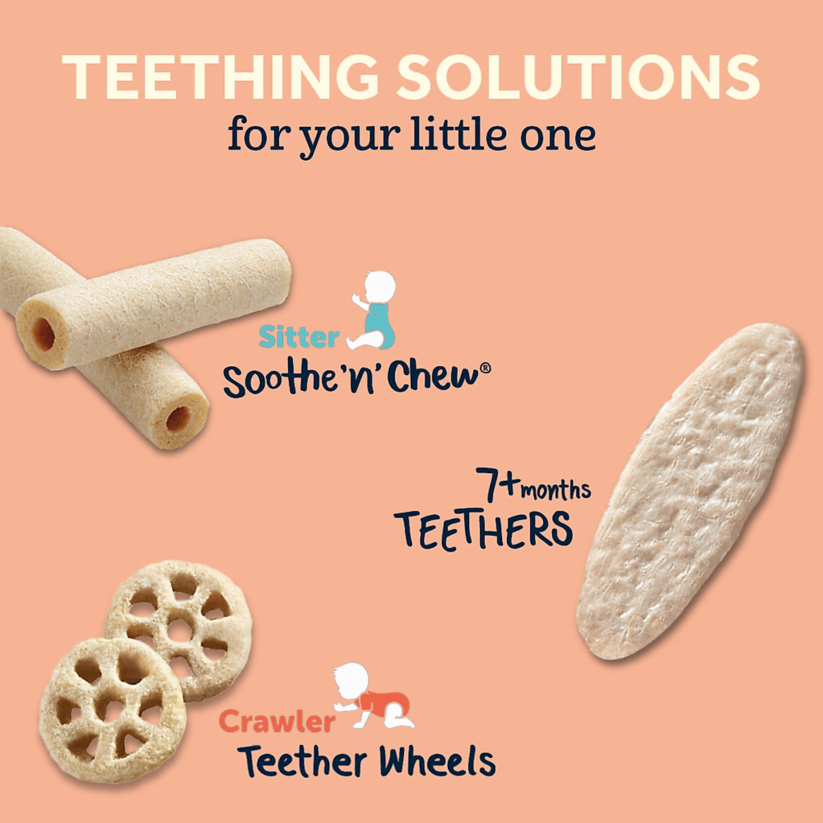 Gerber Teethers, Banana Peach, 1.7 oz, 12 count Box