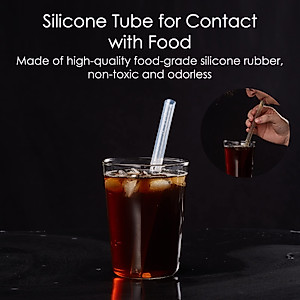 Clear Silicone Hose, FULL JADE 3/8" ID x 1/2" OD Flexible Pure Silicone Hose Tube High Temperature Heat Resistant Food Grade Elastic Rubber Tubing(10 Ft)