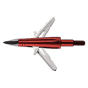 TenPoint EVO-X CenterPunch Broadhead, Red - Pack of 3 - 100-Grain, Rear-Deploying Design