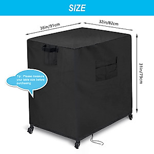 Outdoor Table Cover for Ooni Large Table, Catcan 36 x 32 x 32inch Waterproof Outdoor Prep Table Cover Pizza Oven Stand Cover