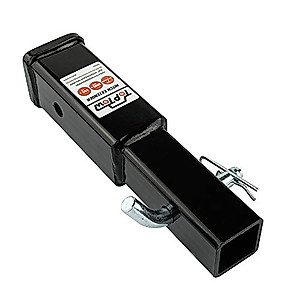 TOPTOW Hitch Extender, Fits for 2 inch Receiver, 7 inch Extension Length, with 5/8 inch Hitch Pin