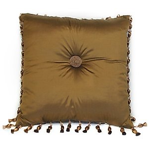 Austin Horn Classics Verona 18-Inch Square Pillow, Gold