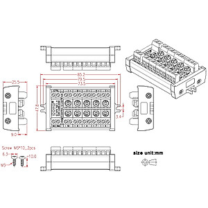 Dimmer Control 10-Lights LED Hub Distribution Module, AC/DC 5 to 24V Input, for HO/N/O Train Model