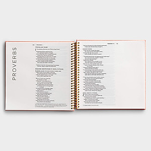 Illustrating Bible NIV: Books of Psalms & Proverbs - Spiral Bound Bible Journal, Coral