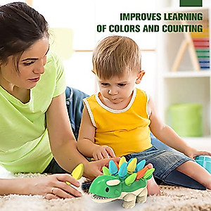 Tinabless Montessori Toys for Babies 6 12 18 Months Dinosaur Baby Sensory Fine Motor Skills Developmental Toys - Birthday Gifts for 6 9 12 18 Month Age 1 2 3 4 One Two Year Old Boys Girls Kids