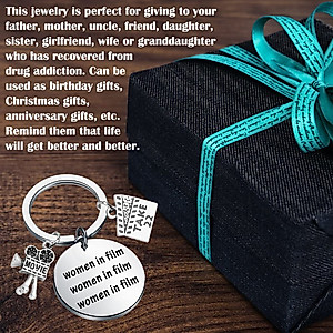 TIIMG Female Filmmaker Actress Gift Women in Film Film School Student Keychain Gift (women in film)
