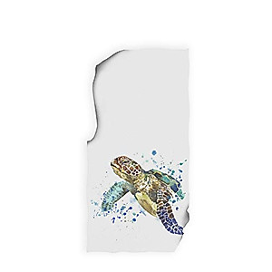 VIKKO Towels Hand Washcloths 30x15 Inch Washcloths Polyester Fingertip Towel with Single-Sided Printing (Sea Turtle)