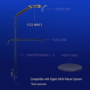 Elgato Flex Arm S2-Section Articulated arm for Cameras, Lights and More, Multi Mount Accessory