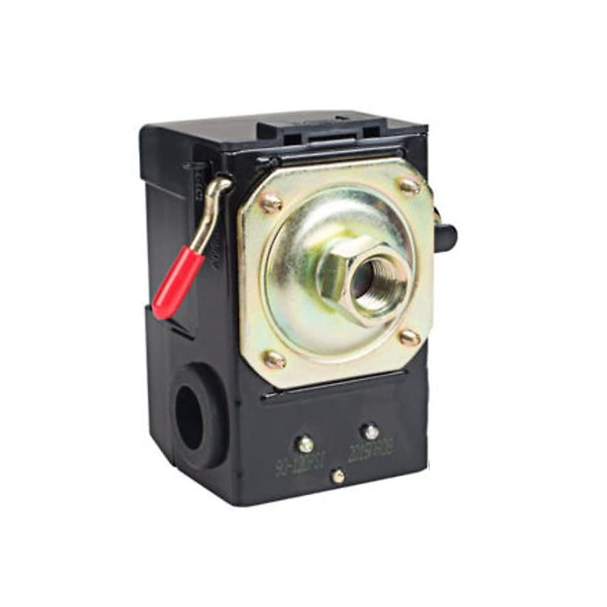 Air Compressor Pressure Switch Control with Unloader and ON/Off Switch Lever Compatible for 90-125 Psi 26A Air Compressor, Adjustable Pressure Air Compressor Replacement Parts by JahyElec