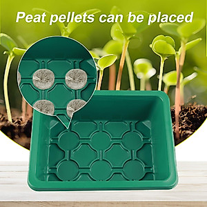 UNCLE.XIA 5 Pack Seed Trays Seedling Starter Tray Humidity Adjustable Plant Starting Kit with Dome and Base Greenhouse Grow Set Mini Propagator for Seeds Growing (60 Cells)