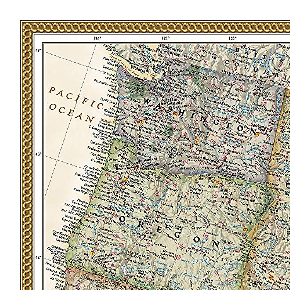 National Geographic United States Wall Map - Executive (Poster Size: 36 x 24 in) (National Geographic Reference Map)