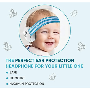 Lunobaby Baby Ear Muff - Noise Canceling Headphone for Infant Hearing Protection - Newborn Airplane Travel Essential - Plane Soundproof Earmuff for Flying
