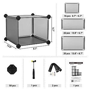 SONGMICS Shoe Rack, Space-Saving 15-Count Plastic Shoe Storage Organizer Unit, Shoe Cabinet, Ideal for Entryway Hallway Closet Garage, 14.2 x 44.5 x 34.6 Inches, Grey ULPC445G01