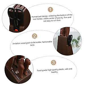 HONMEET 1pc Knife Holder Utensils Utensil Holder Drawer Desktop Drawer Plastic Storage Rack Sharpening Holder Cutlery Block Holder Kitchenware Storage Rack Household Cutter Rack Shelf