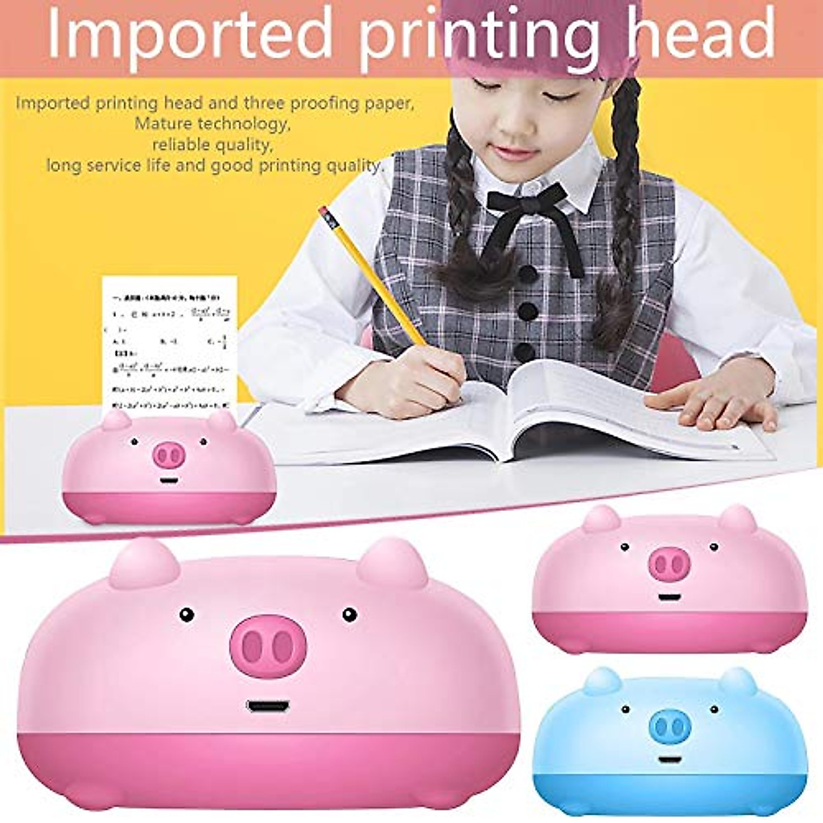 KXDFDC Mini Portable Thermal Portable Printer 57mm Mini Pos Image Photo Printer for Phone Android iOS Printers (Color : Black-JoJo's Bizarre Adventure1)