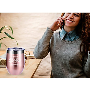 momocici And So The Adventure Begins Wine Tumbler.Graduation,Promotion,Going Away,New Journey,Job Change Gifts for Daughter,Granddaughter,BFF,Best Friends,Women Mug(Rose Gold)