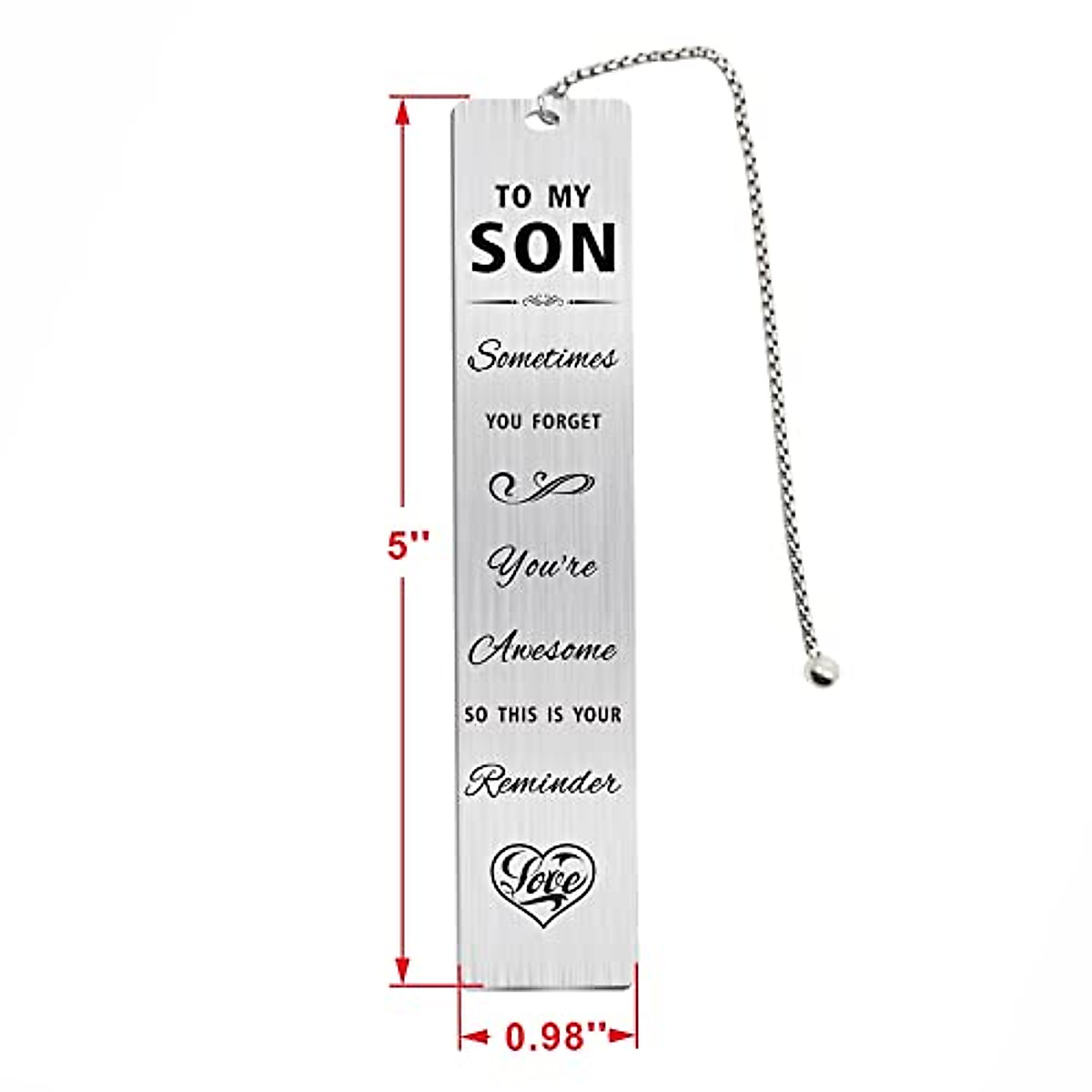 Jzxwan Son Gifts from Mom and Dad，Personalized Birthday Graduation Gifts for Son, Sometimes You Forget You're Awesome Bookmark for Son
