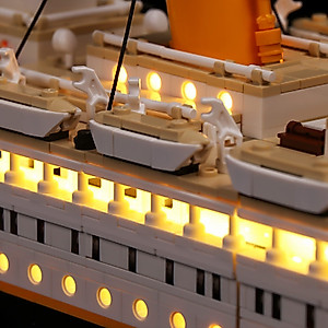 LED Light Kit for Lego (Titanic Ship) - Decoration Lights Compatible with Lego Creator Expert 10294 Building Blocks Model (Not Include The Model)