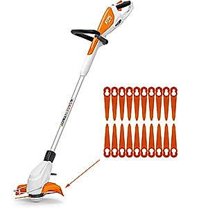 FourShow 100Pcs Plastic Replacement Blades Compatible with STIHL Polycut 2-2 Polycut 3-2 Grass Trimmer FSA 45 FSA 57 FSE 52,Sun Joe 24V-GT10, Redback Swift 40V