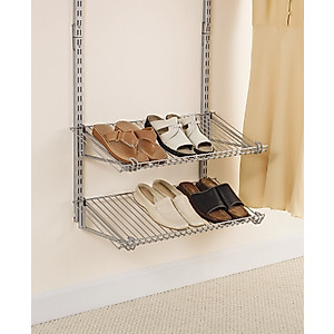 Rubbermaid Configurations Shoe Shelf, Titanium, Floating Shelves for Shoe Organization/Storage