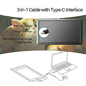 HUION KAMVAS Pro 13 Graphics Drawing Monitor with Stand, Full-Laminated Anti-Glare Screen Battery-Free Stylus 8192 Pen Pressure - 13.3 Inch Pen Tablet Display for Linux, Windows and Mac